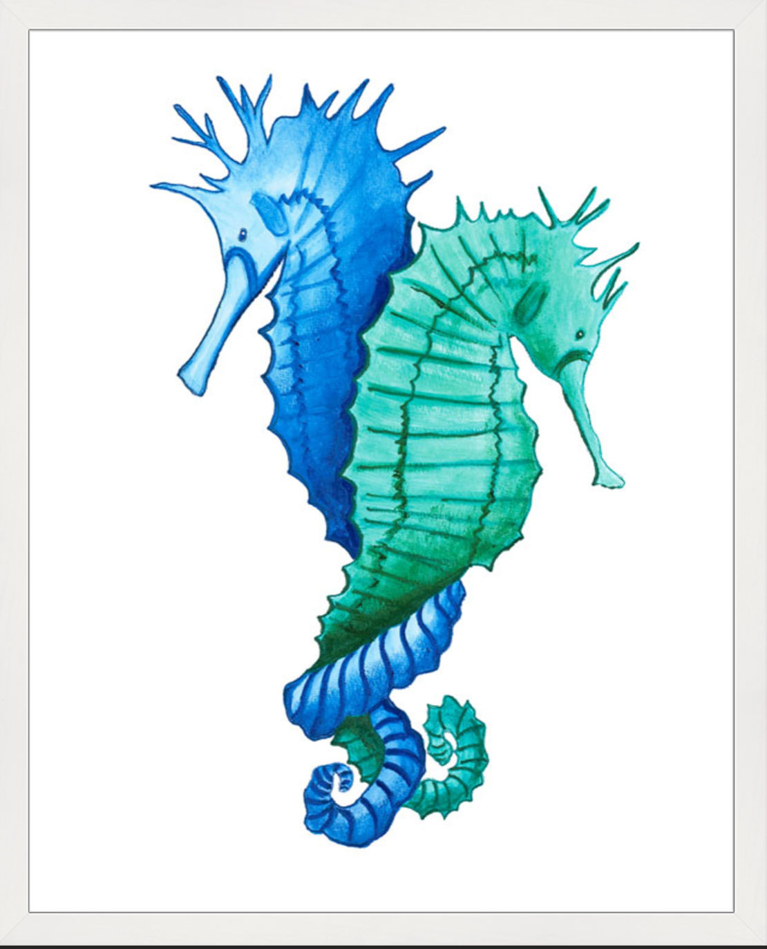 Limited Edition Capri Seahorses Entwined Print I– Tracy Upton